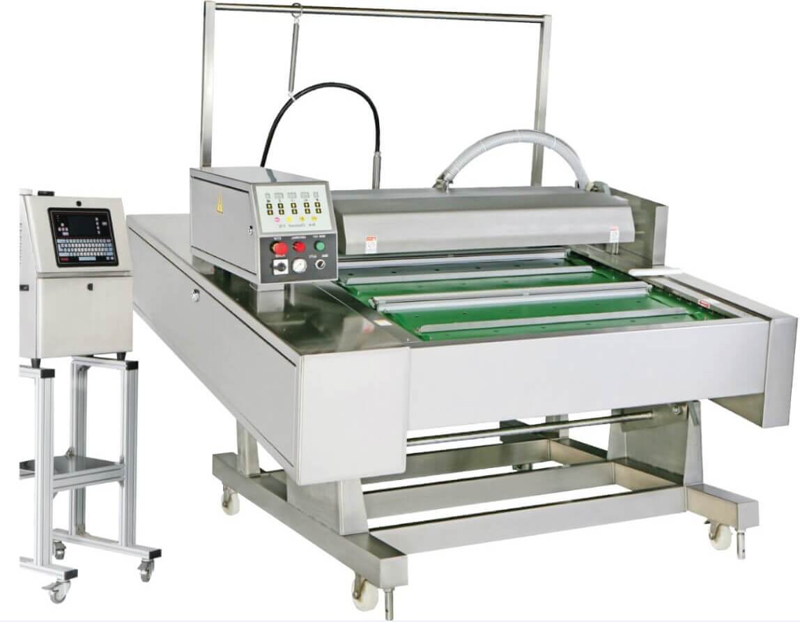 Continuous Belt Type Automatic Vacuum Packaging Machine With Injection ...